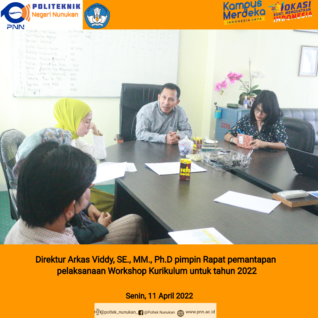 Persiapan Workshop Kurikulum PNN, Direktur Arkas: Untuk Transformasi Pembelajaran - PNN