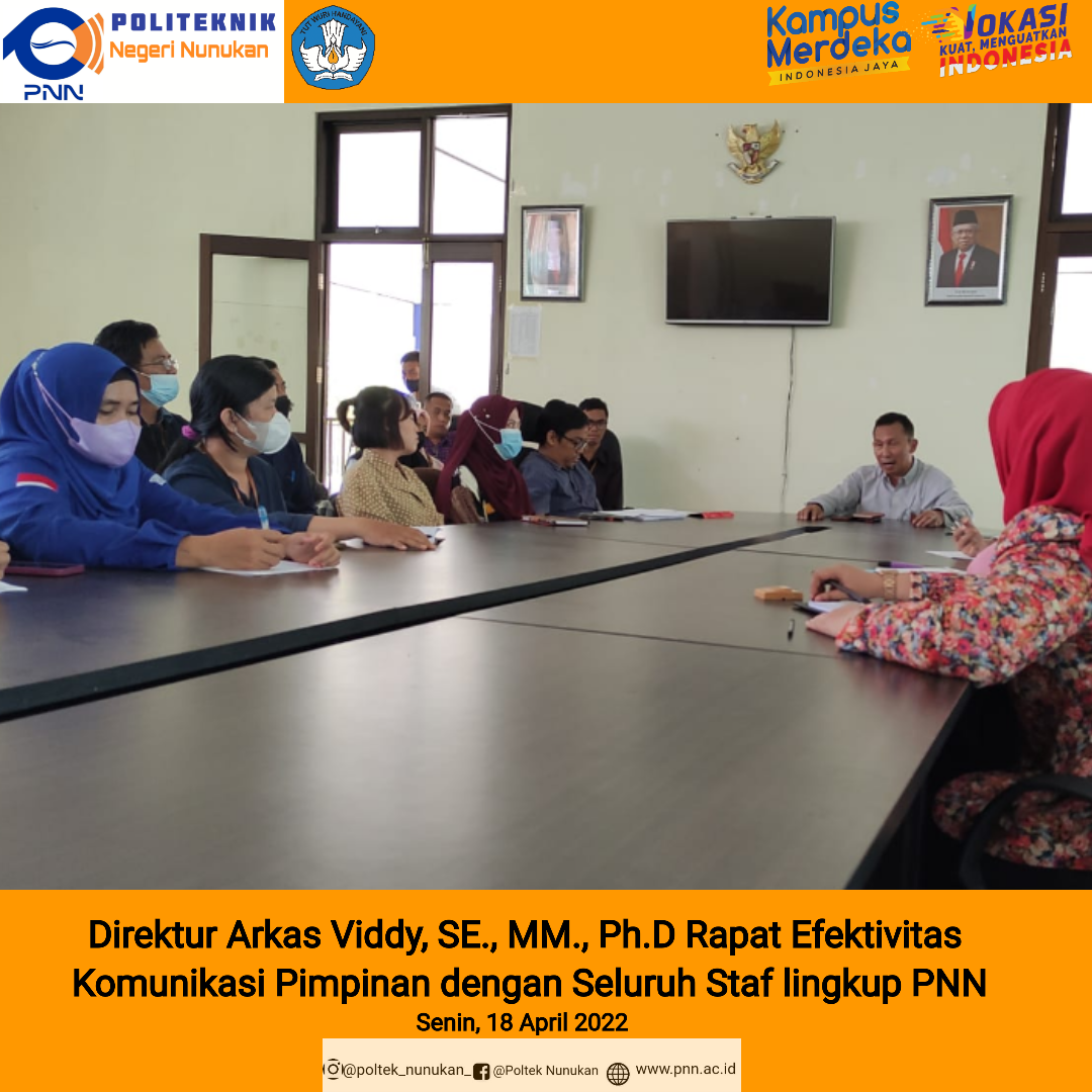 Direktur Arkas Ajak Para Staf PNN Pahami Komunikasi dan Pererat Silaturahmi - PNN