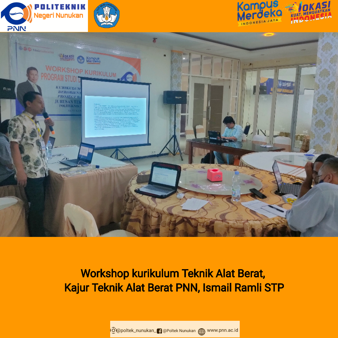 Wakili Direktur Arkas, Wadir I PNN Buka Workshop Kurikulum Teknik Alat Berat dan THP ...