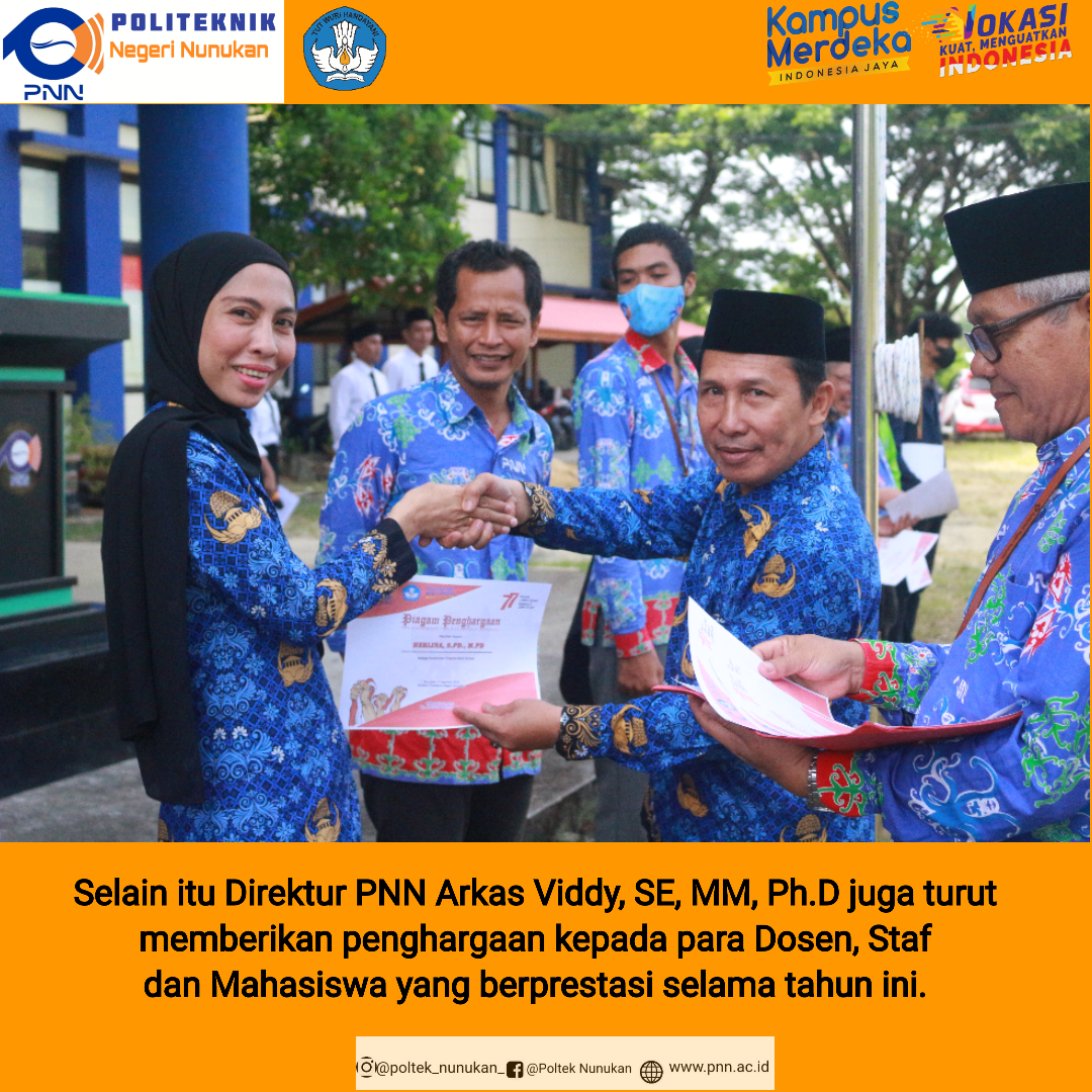 Upacara HUT RI ke-77, Direktur PNN Sampaikan Pesan Mas Menteri - PNN