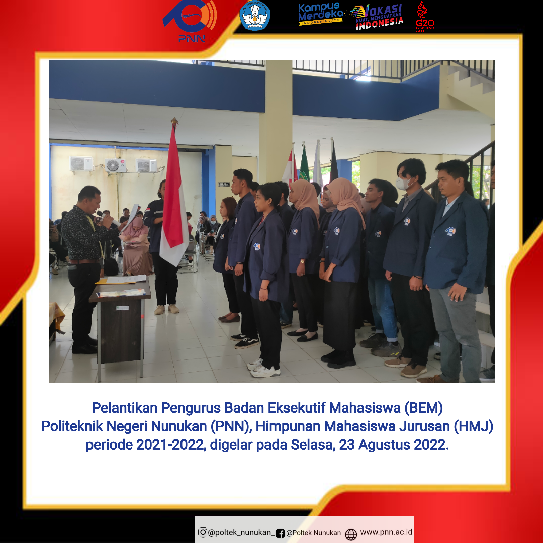 Direktur Arkas Resmi Lantik Pengurus BEM PNN - PNN